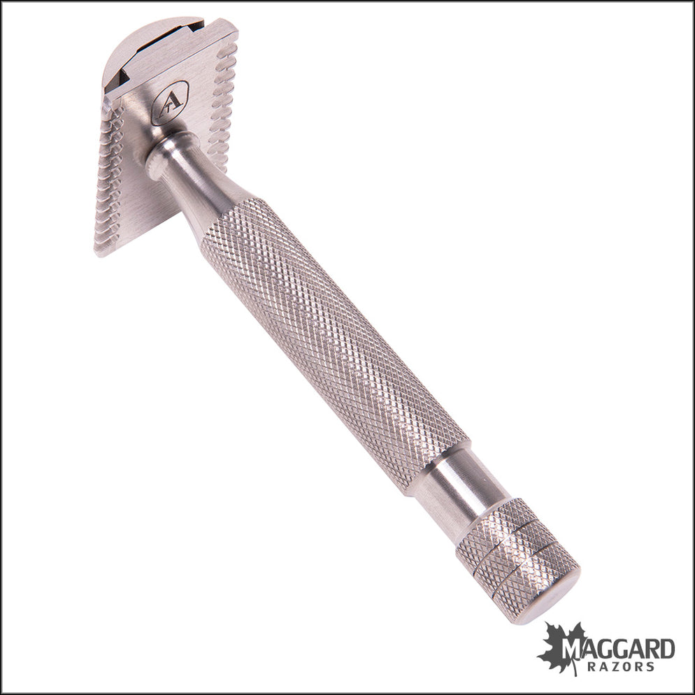 Above the Tie S1 Slant Stainless Steel Open Comb DE Safety Razor with ...