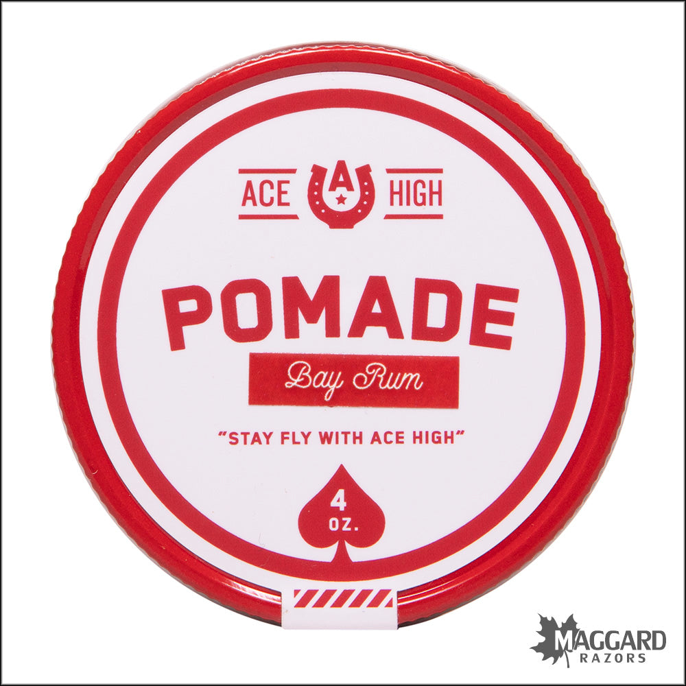 Ace High Bay Rum, Original Artisan Water Based Pomade, 4oz - Firm Hold ...