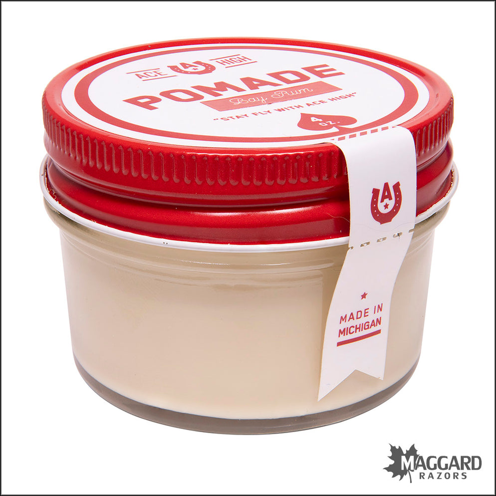Ace High Bay Rum, Original Artisan Water Based Pomade, 4oz - Firm Hold ...