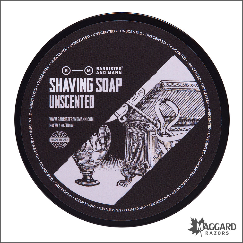 Barrister and Mann Unscented Shaving Soap, 4oz Vegan Omnibus Base - Li ...