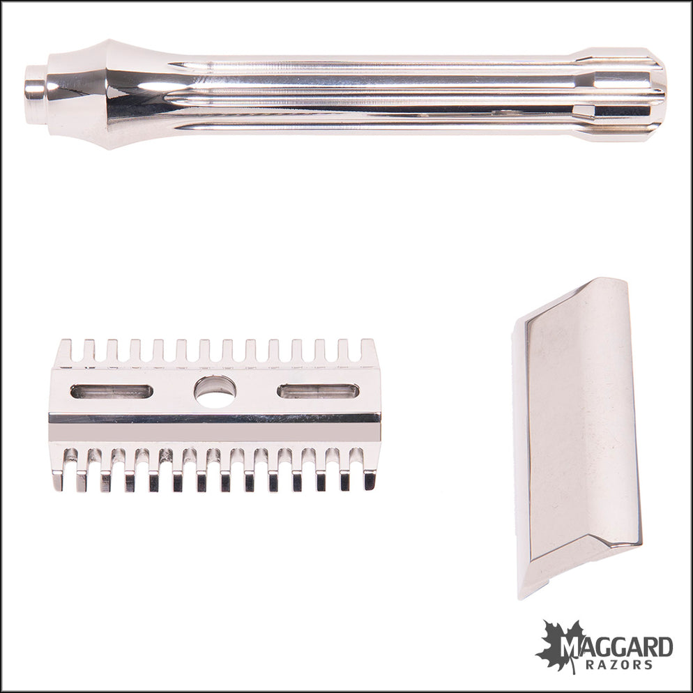 Blackland Razors Blackbird Stainless Steel Open Comb DE Safety Razor w ...