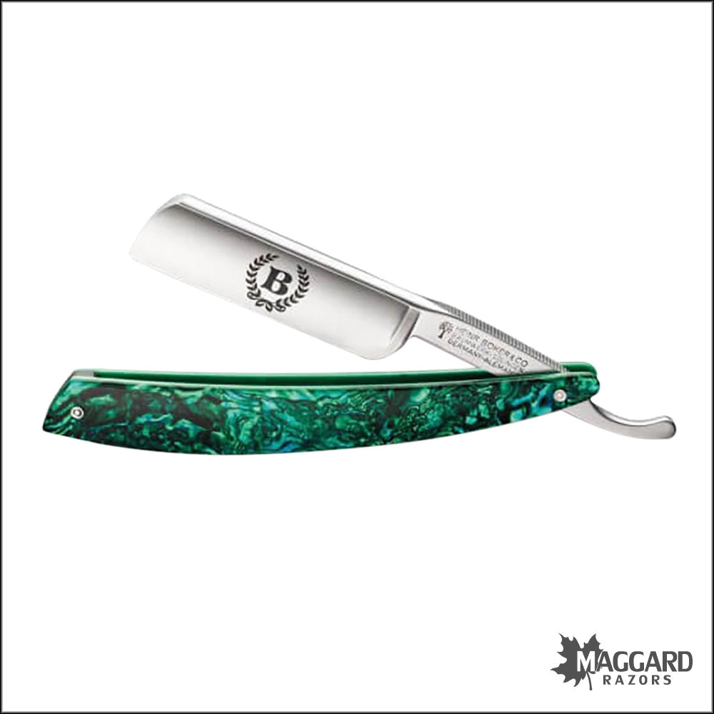 Boker 140203 Abalone 6/8 French Point Straight Razor, Professionally H ...