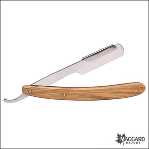 Boker 140906 Pro Barberette Stainless Steel Shavette Razor, Olive Wood ...
