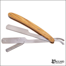 Boker 140906 Pro Barberette Stainless Steel Shavette Razor, Olive Wood ...