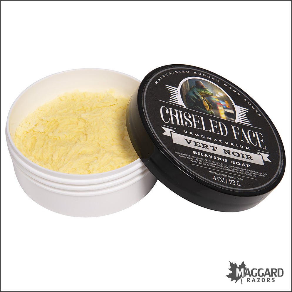 Chiseled Face Vert Noir Tallow Shaving Soap, 4oz — Maggard Razors