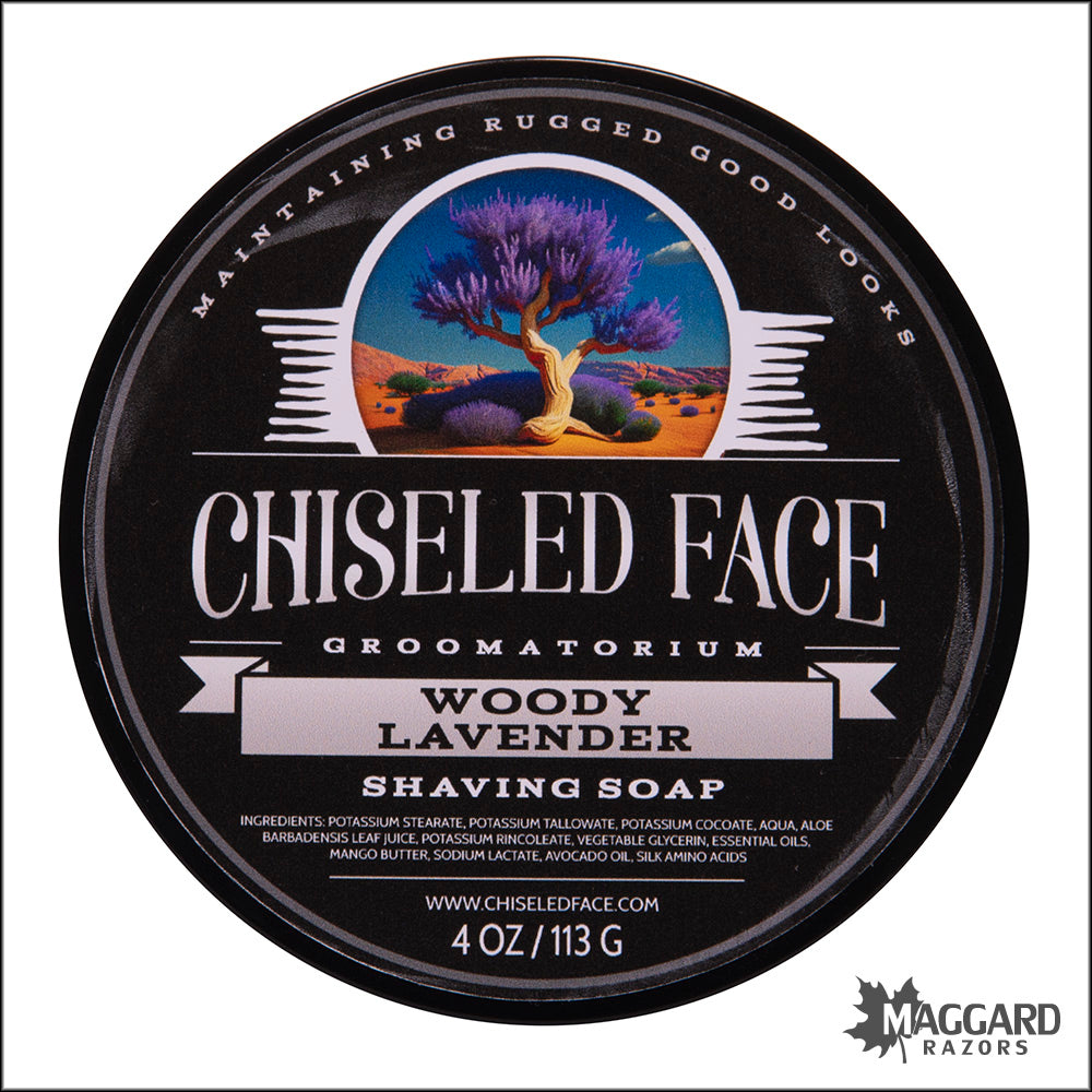 Chiseled Face Woody Lavender Tallow Shaving Soap, 4oz — Maggard Razors