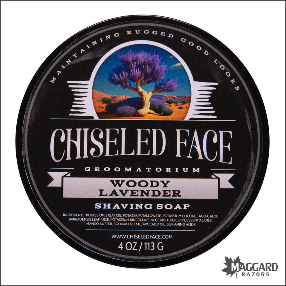 Chiseled Face Woody Lavender Tallow Shaving Soap, 4oz — Maggard Razors