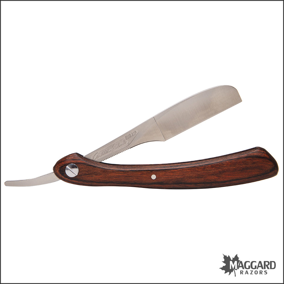 Feather Artist Club DX Folding Straight Razor Shavette, Wood Handle ...