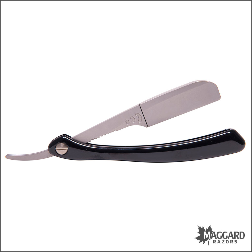 Feather Artist Club SR Folding Straight Razor Shavette, Black Handle ...