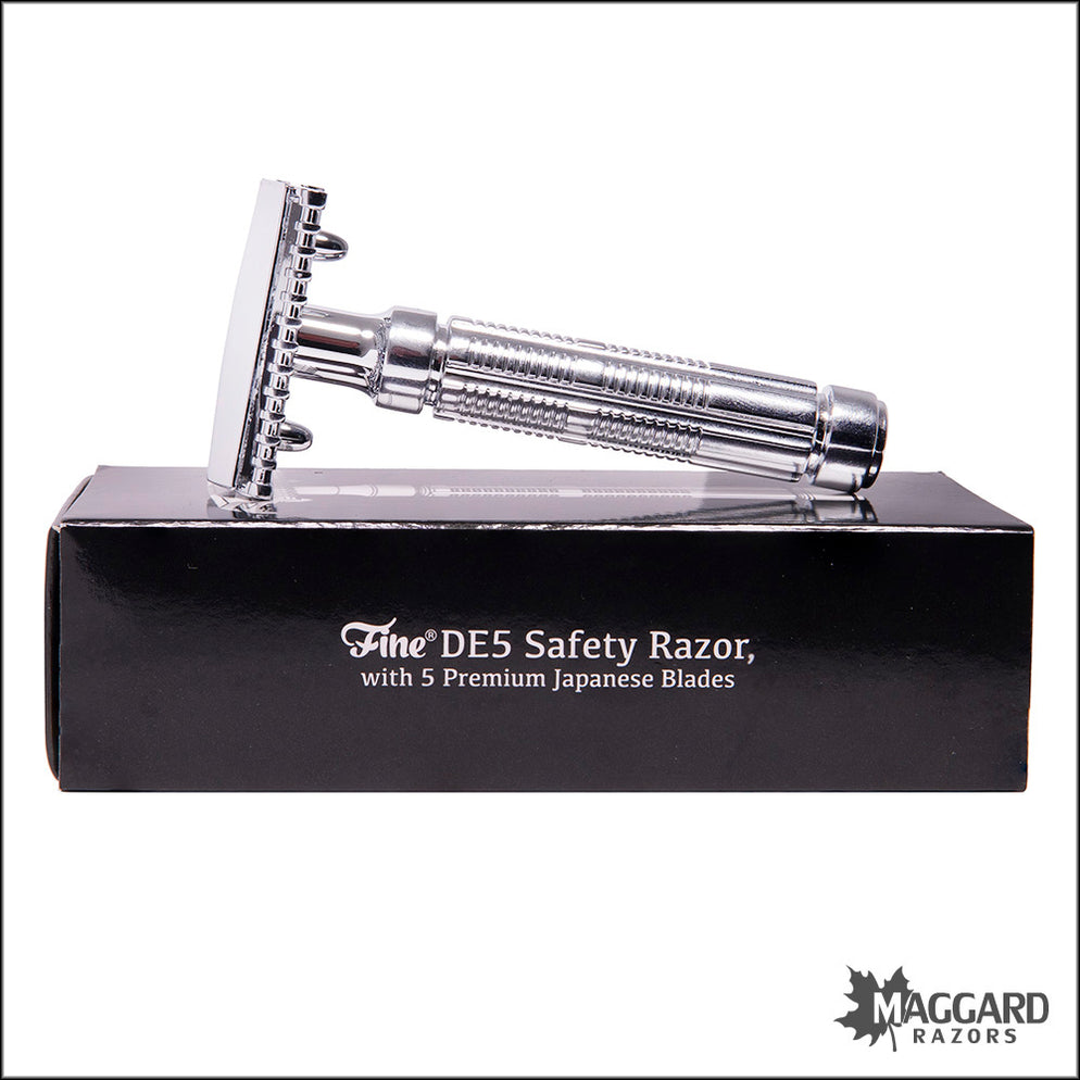 Fine Accoutrements DE5 Open Comb DE Safety Razor, Chrome Finish ...