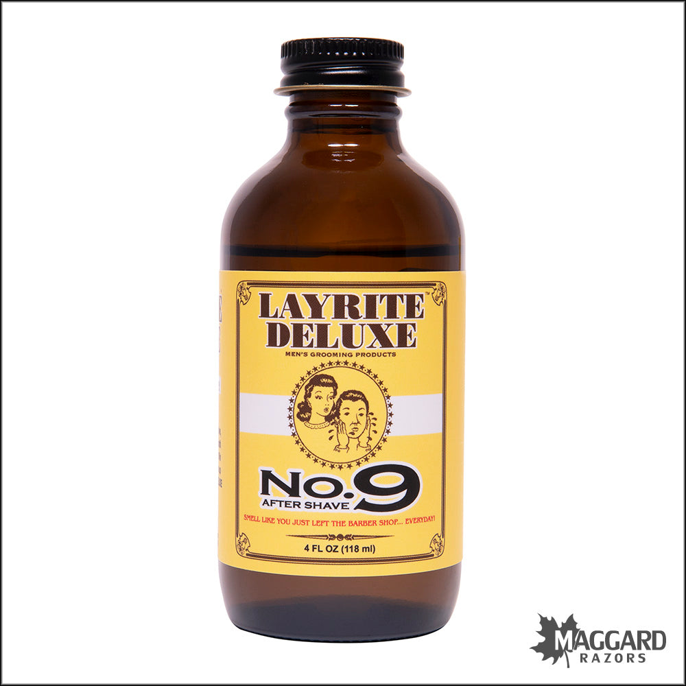 Layrite Deluxe No. 9 Bay Rum Aftershave Splash, 4oz — Maggard Razors