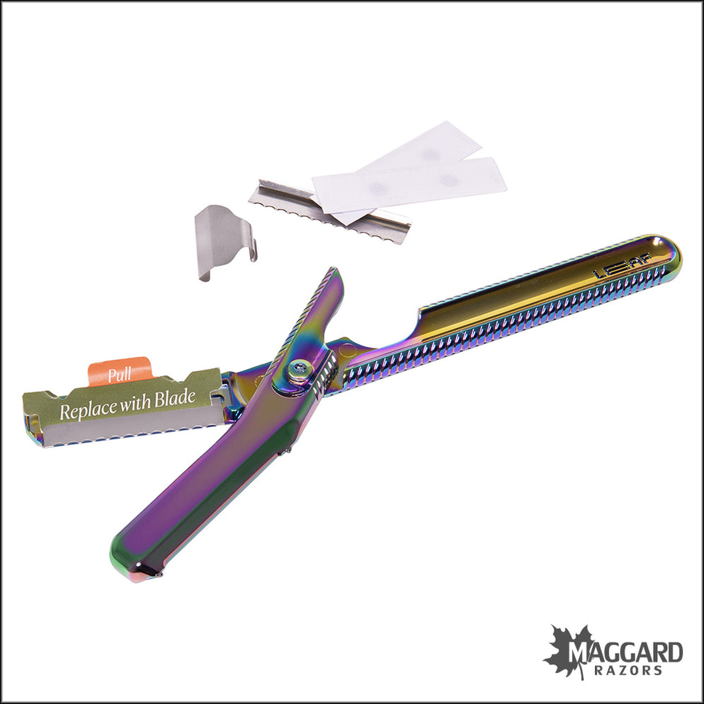 Leaf Dermaplaner Tool - Prism Color, Metal Construction — Maggard Razors