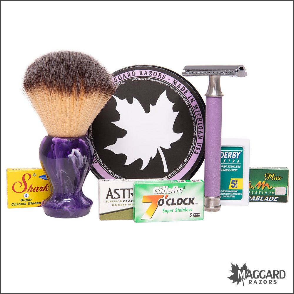 Maggard Razors Standard Wet Shaving Starter Kit for Women