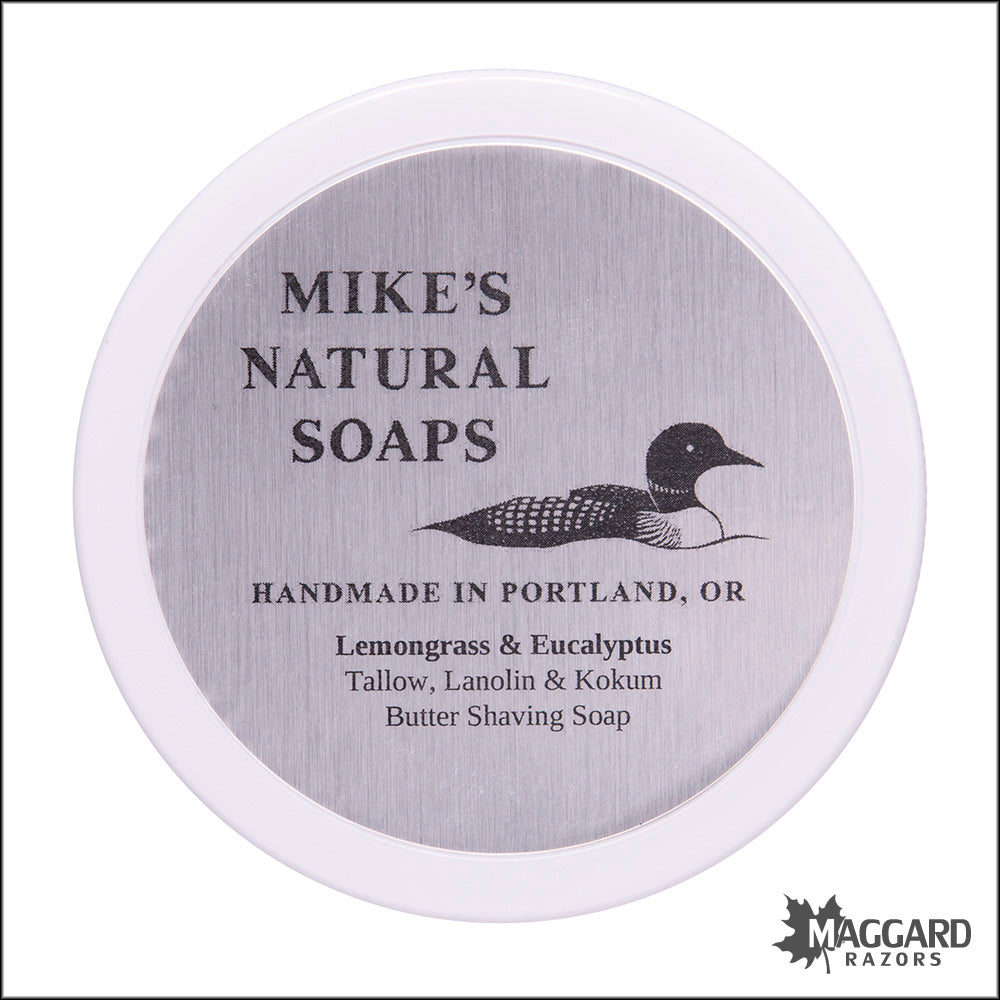 Mike's Natural Soaps Lemongrass & Eucalyptus Artisan Shaving Soap, 5oz ...