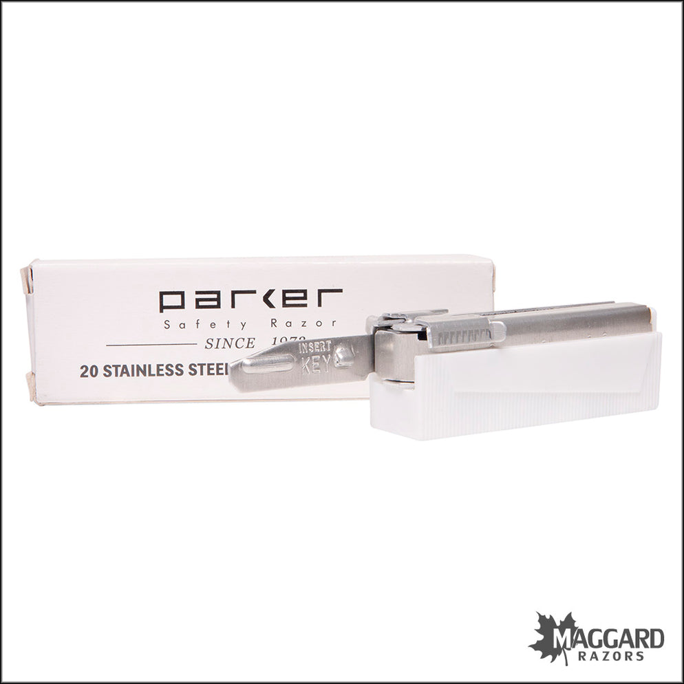 Parker Stainless Steel Injector Razor Blades, 20 Pack — Maggard Razors