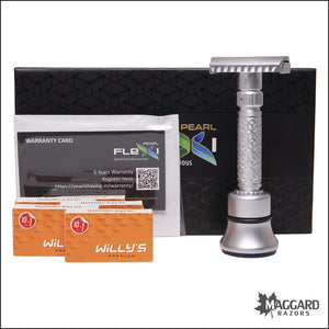 Pearl Shaving Flexi Adjustable Open Comb Machined DE Safety Razor with ...
