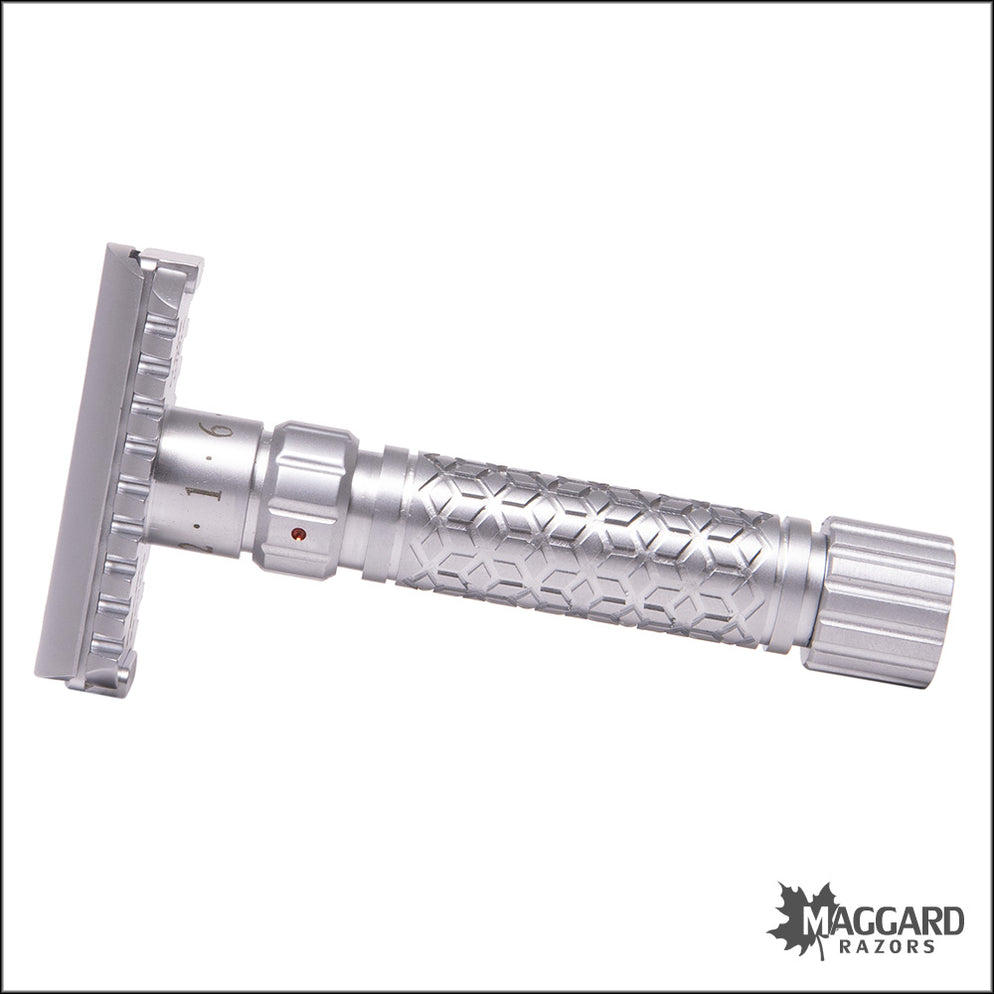 Pearl Shaving Flexi Adjustable Open Comb Machined DE Safety Razor with ...