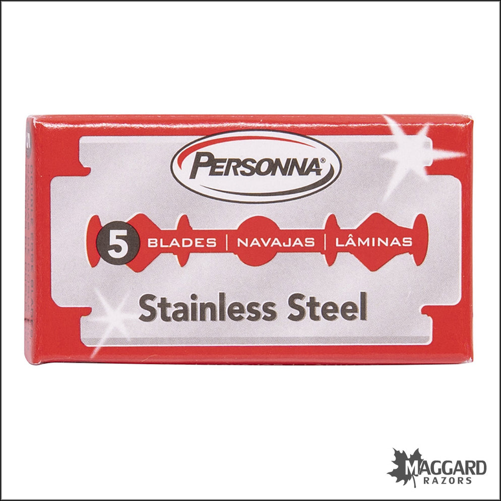 Personna Stainless Steel Double Edge Razor Blades, 5 Blades — Maggard ...