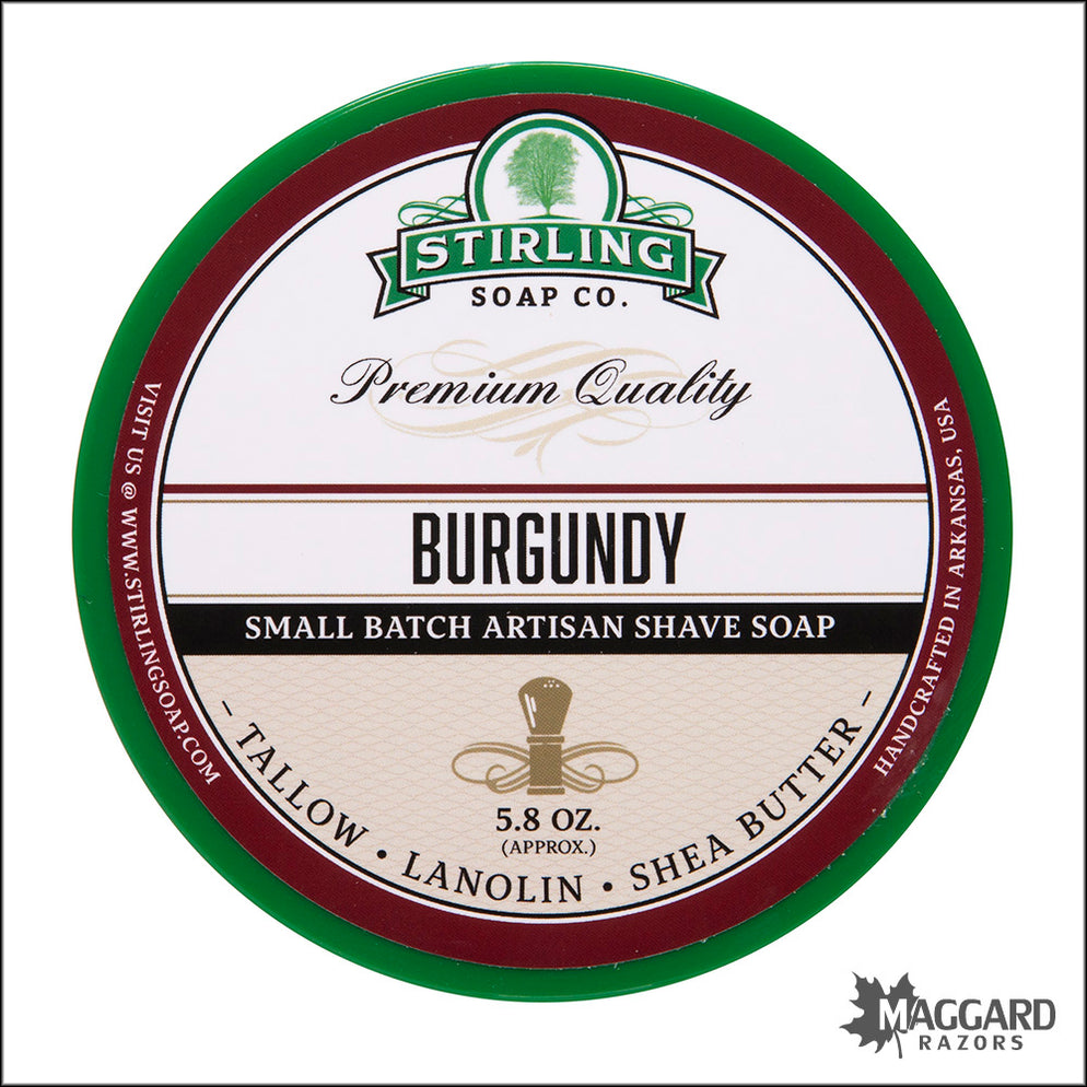 Stirling Soap Co. Burgundy Shaving Soap, 5.8oz — Maggard Razors