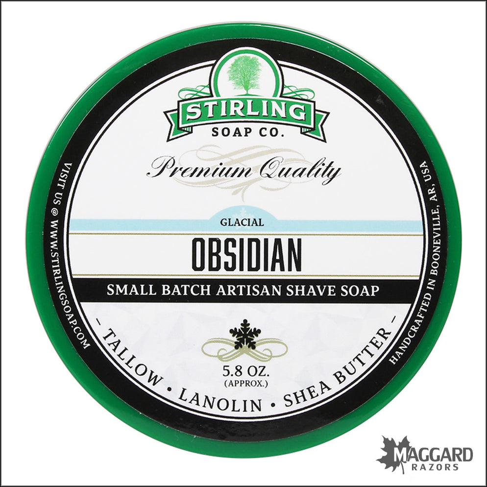 Stirling Soap Co. Glacial Obsidian Shaving Soap, 5.8oz - Seasonal Rele ...