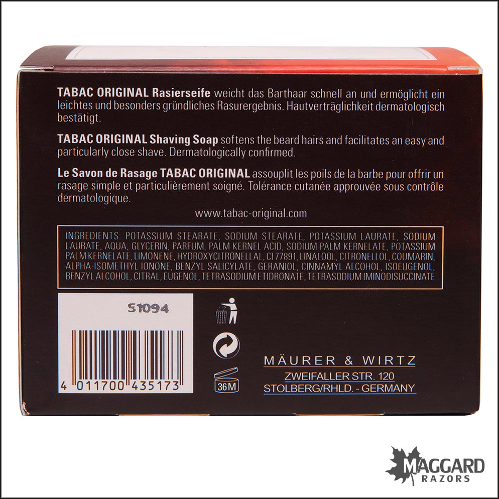 Tabac Original Shaving Soap in Ceramic Bowl, 4.4oz — Maggard Razors