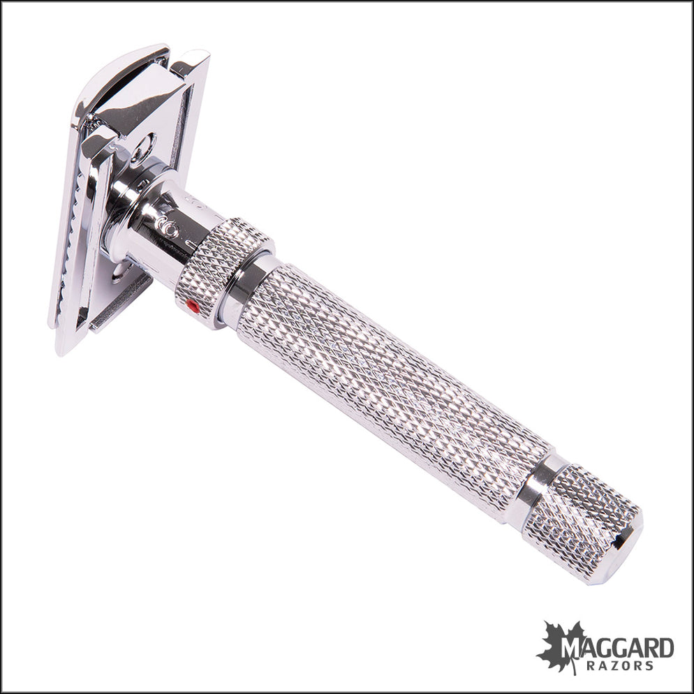 The Goodfellas' Smile Blazer Adjustable DE Safety Razor, Polished Fini ...
