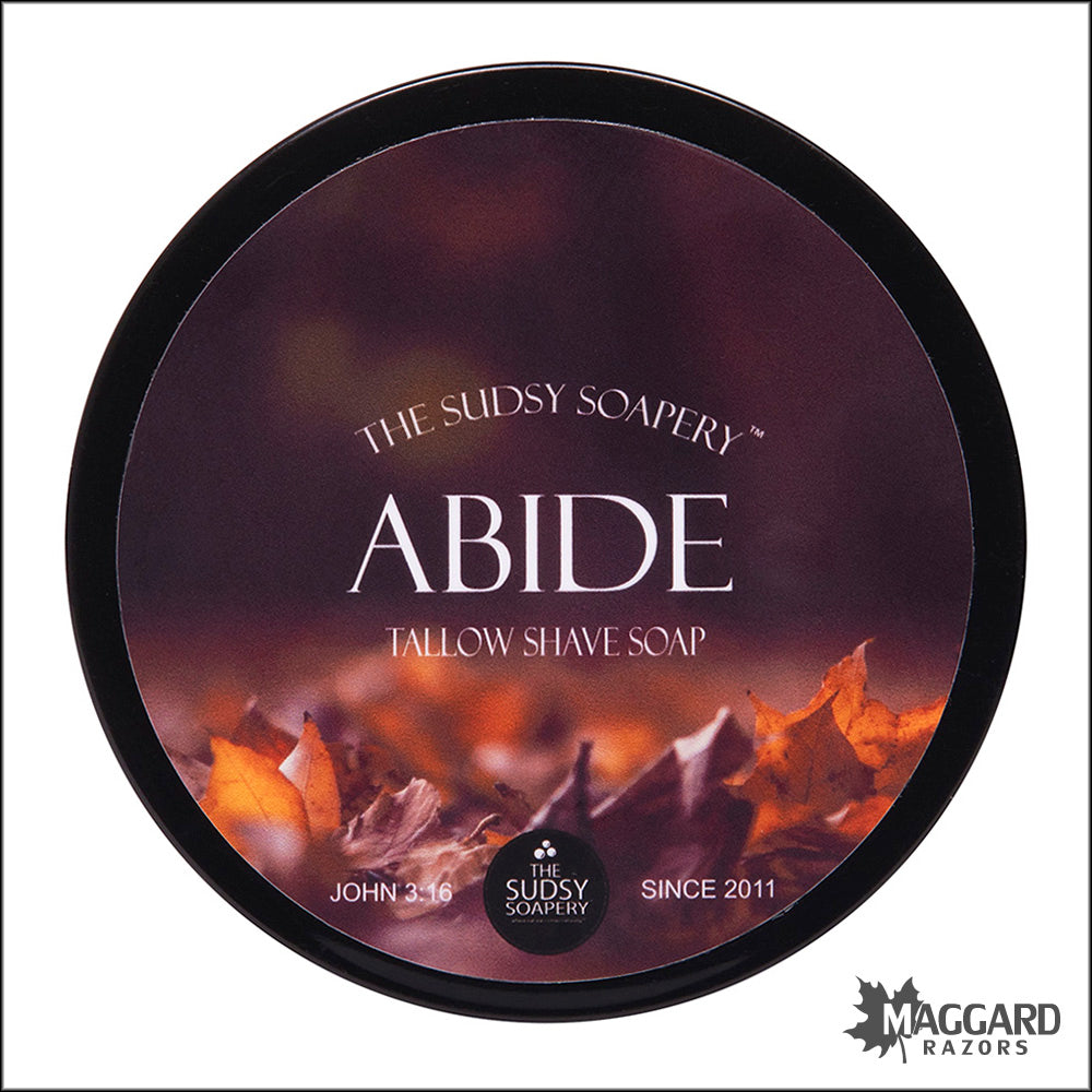 The Sudsy Soapery Abide Beef Tallow Shaving Soap, 5.5oz — Maggard Razors