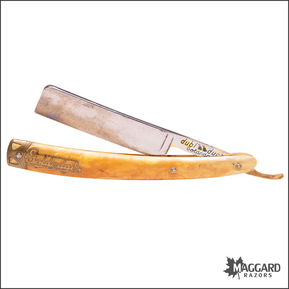 #1014 Vintage Straight Razor - Dubl Duck Goldedge — Maggard Razors