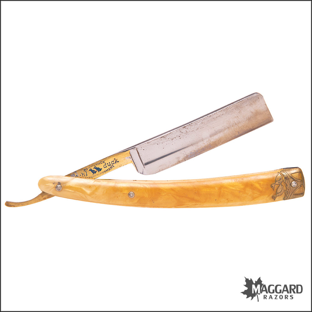#1014 Vintage Straight Razor - Dubl Duck Goldedge — Maggard Razors