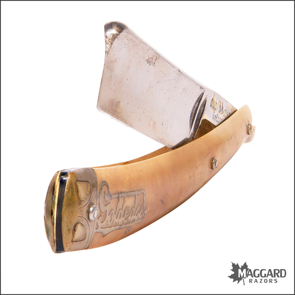 #1014 Vintage Straight Razor - Dubl Duck Goldedge — Maggard Razors