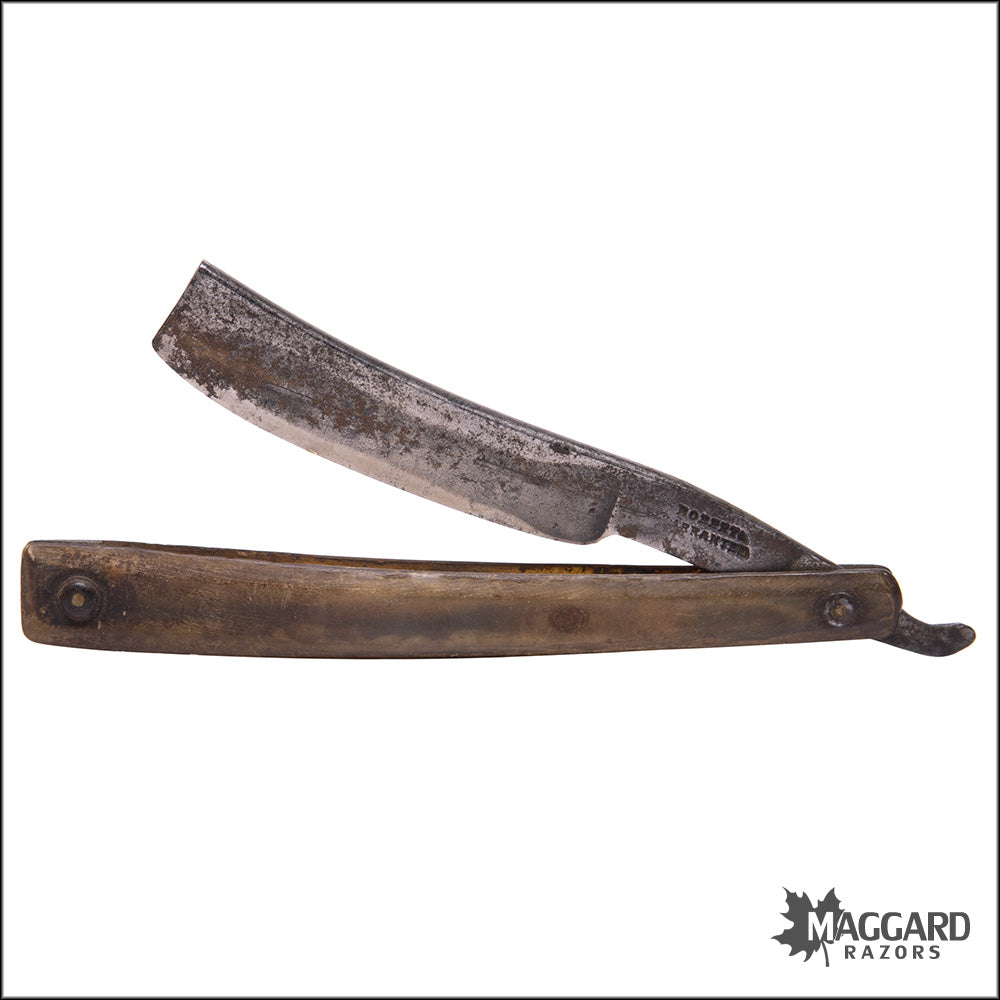 #1027 Vintage Straight Razor - Roberts Warranted 5/8 — Maggard Razors
