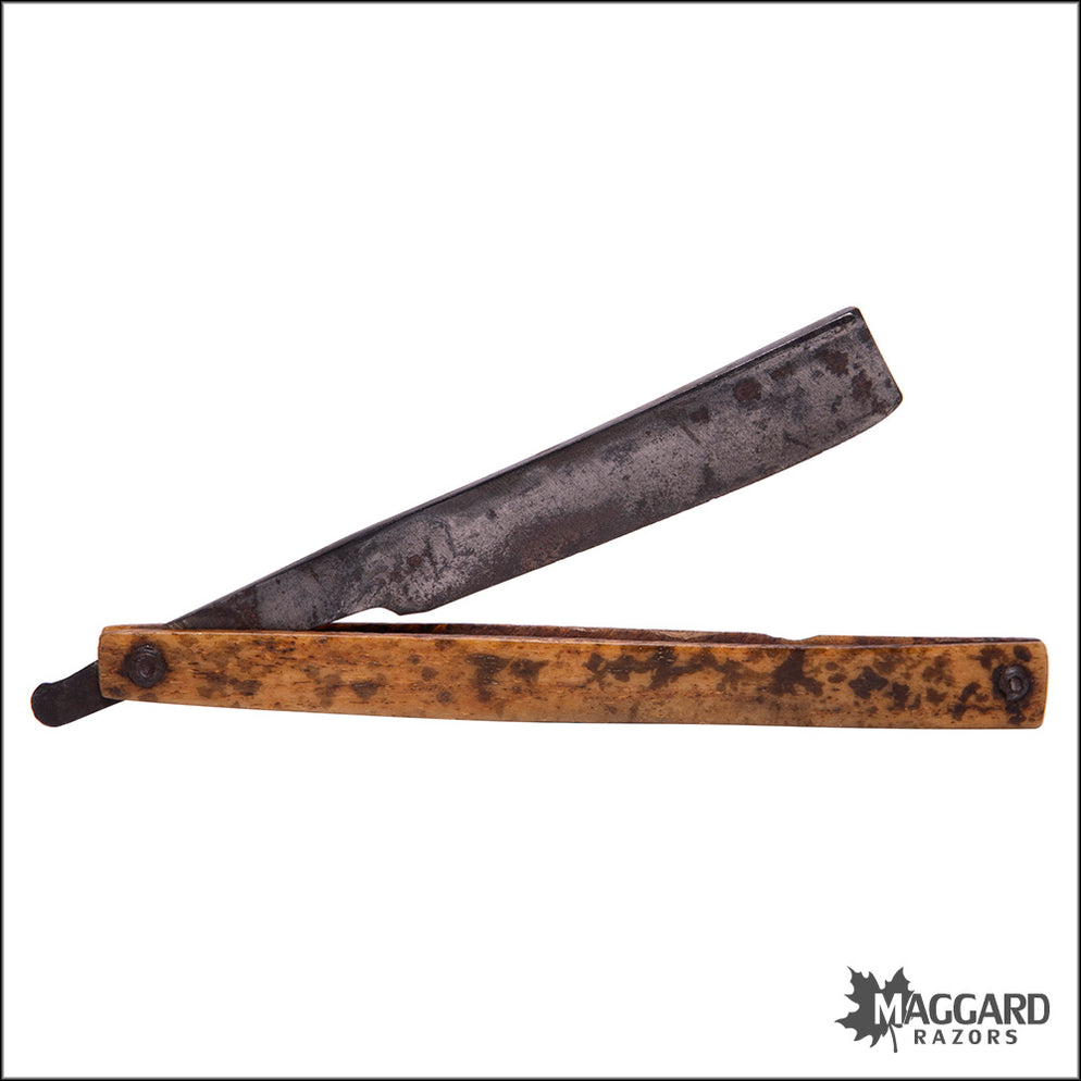 #1072 Vintage Straight Razor - Pipe Brand ca. 1800, 5/8 — Maggard Razors
