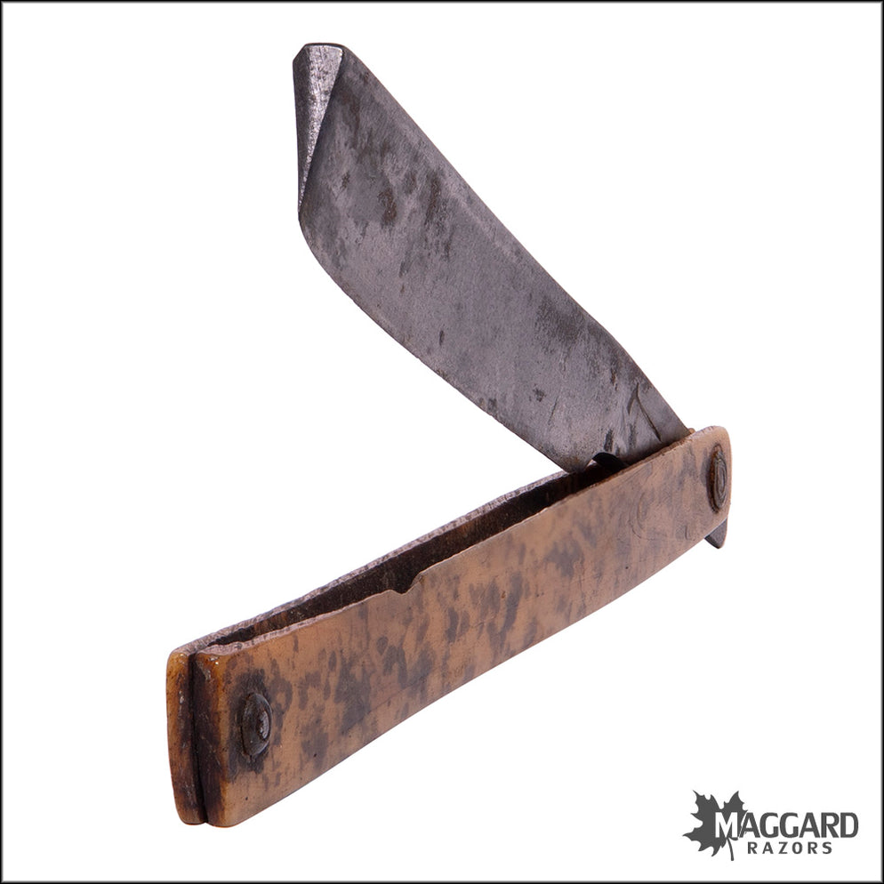 #1072 Vintage Straight Razor - Pipe Brand ca. 1800, 5/8 — Maggard Razors