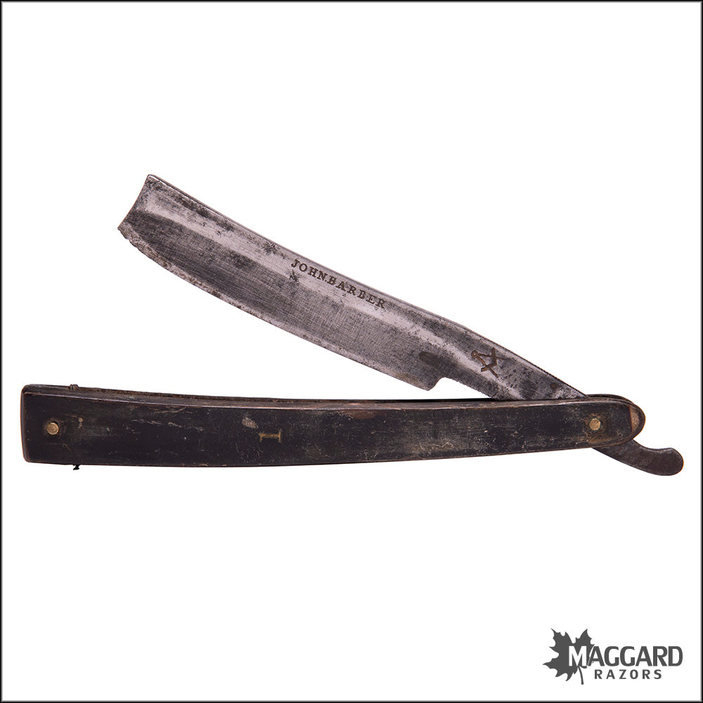 #1098 Vintage Straight Razor - John Barber 5/8+ ca. 1825 — Maggard Razors