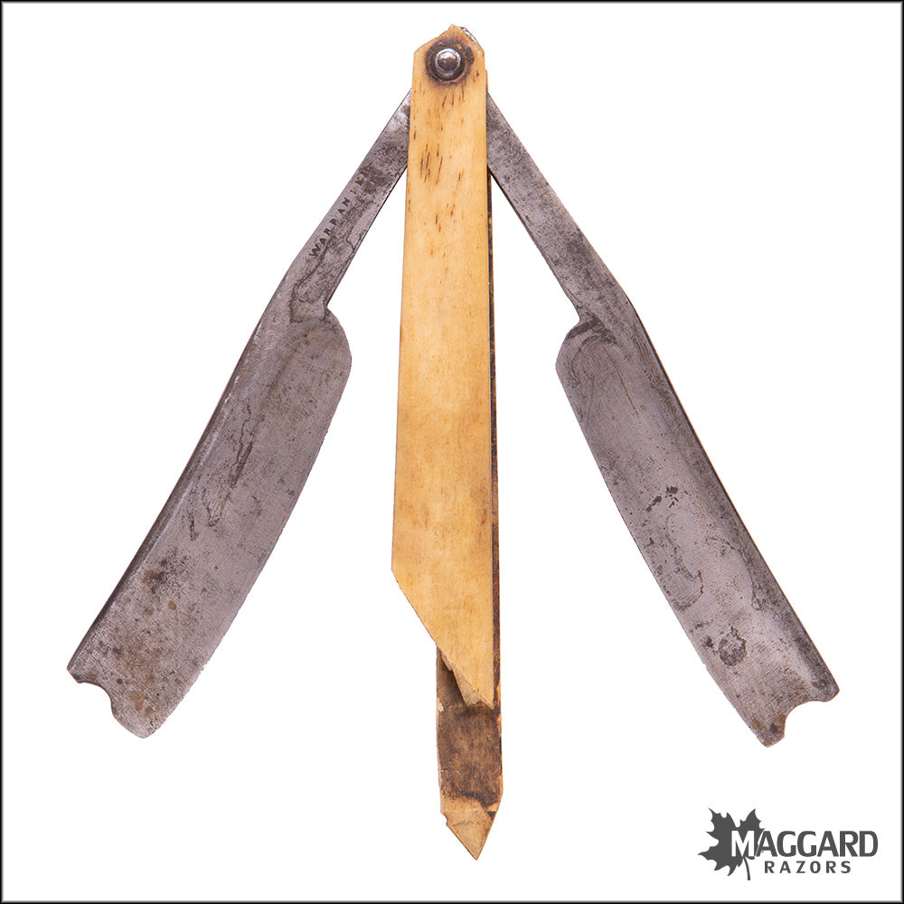 #1108 Vintage Straight Razor - Cast Steel Butterfly, Double Blade ca ...