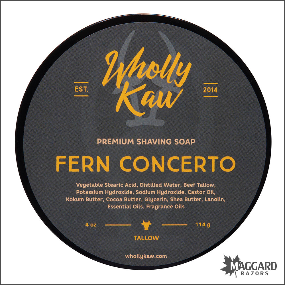 Wholly Kaw Fern Concerto Artisan Tallow Shaving Soap, 4oz — Maggard Razors