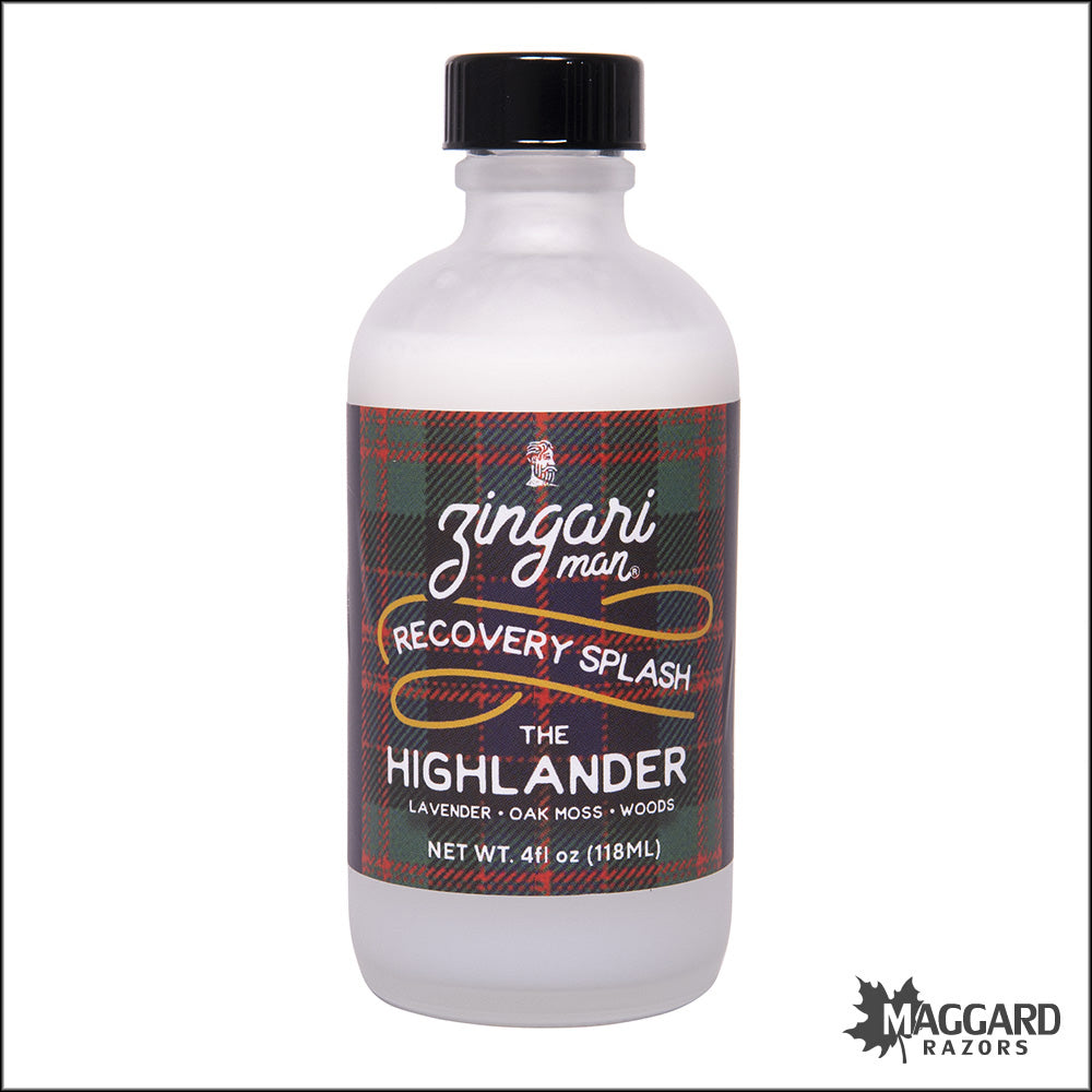 Zingari Man The Highlander Aftershave Recovery Splash, 4oz - Alcohol F — Maggard Razors