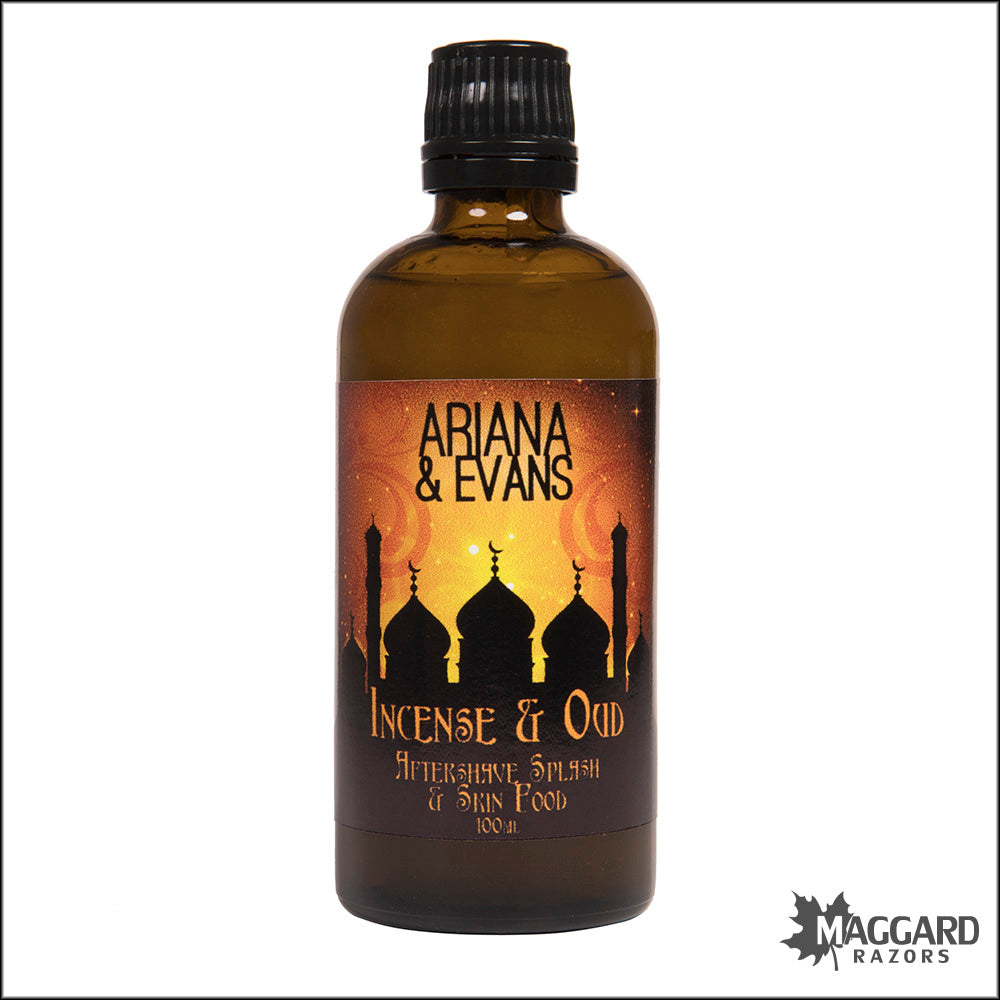Ariana and Evans Incense and Oud Aftershave Splash and Skin Food, 100m — Maggard Razors