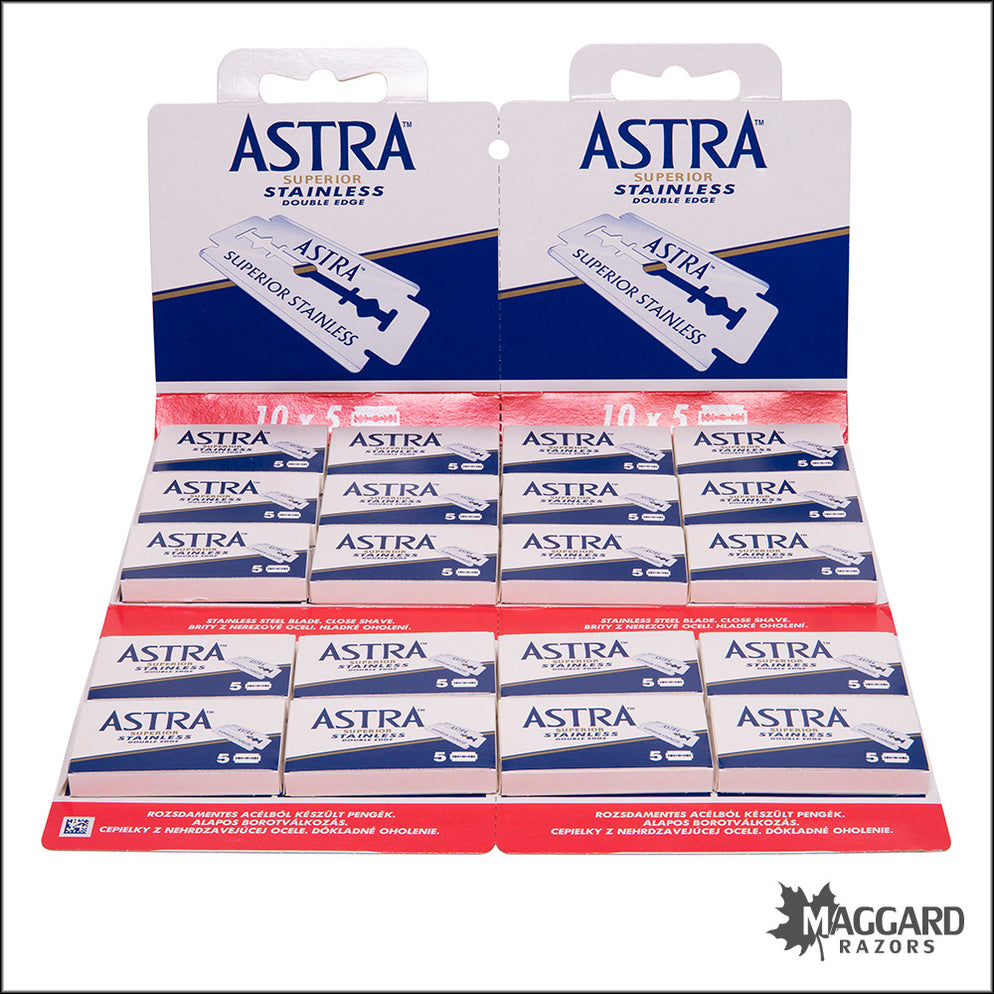 Astra Stainless Double Edge Razor Blades, 100 blades — Maggard Razors