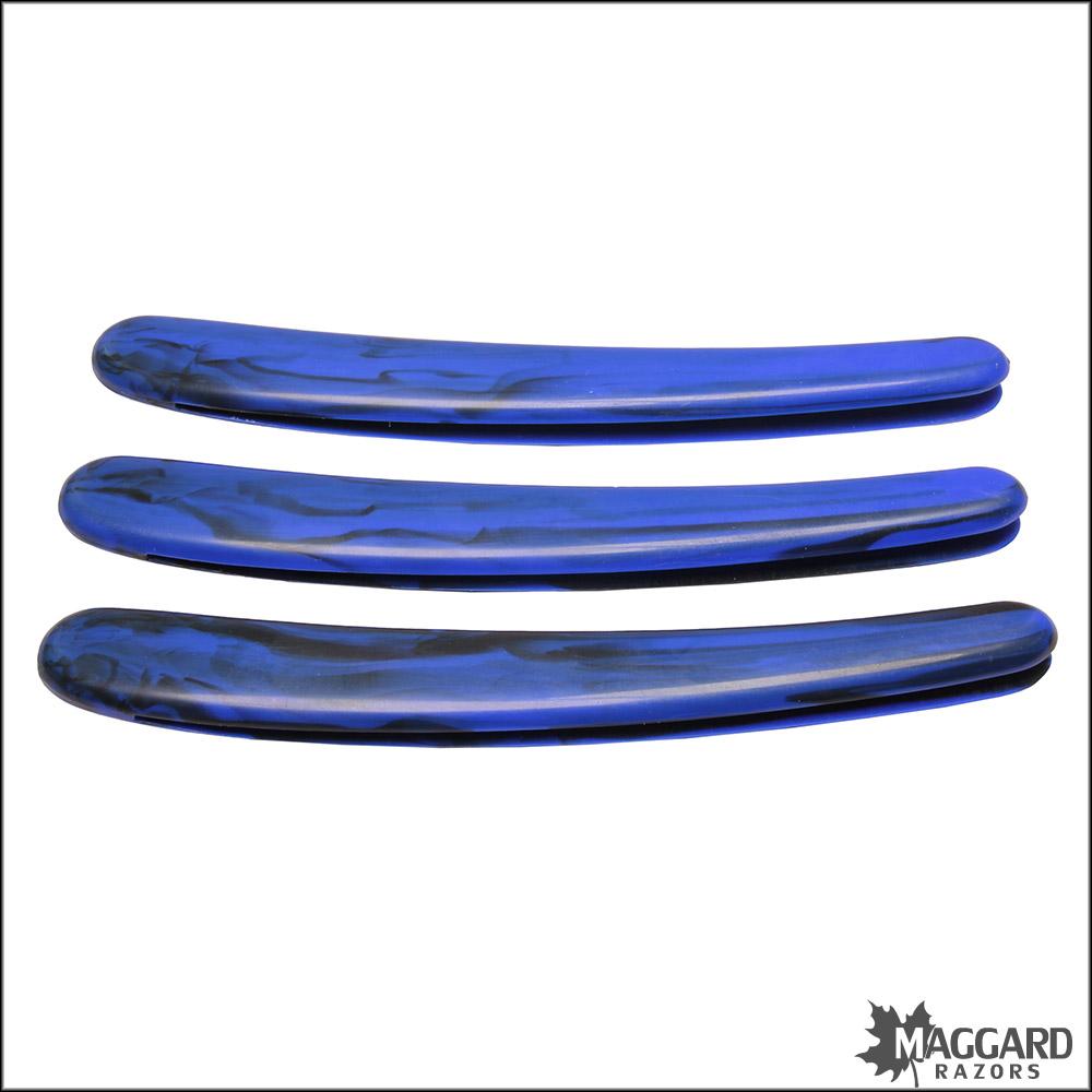 Plastic Replacement Scales Blue and Black Swirl — Maggard Razors