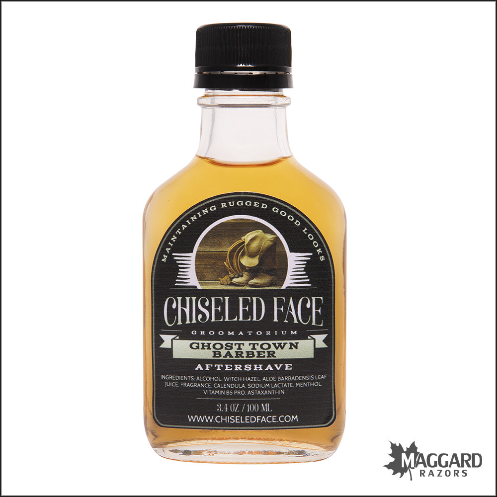 Chiseled Face Ghost Town Barber Aftershave Splash, 100ml — Maggard Razors