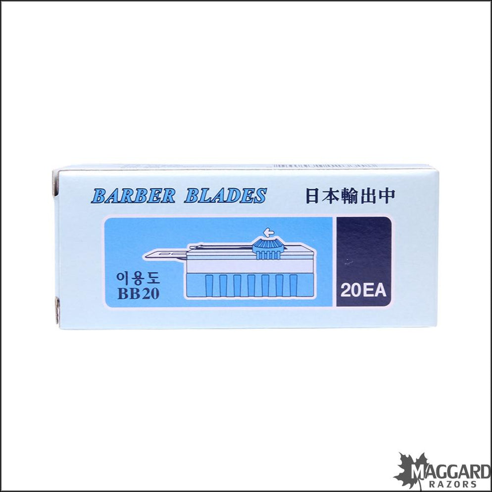 Dorco BB-20 Barber Shavette Single Edge Blades, 20 Blades — Maggard Razors