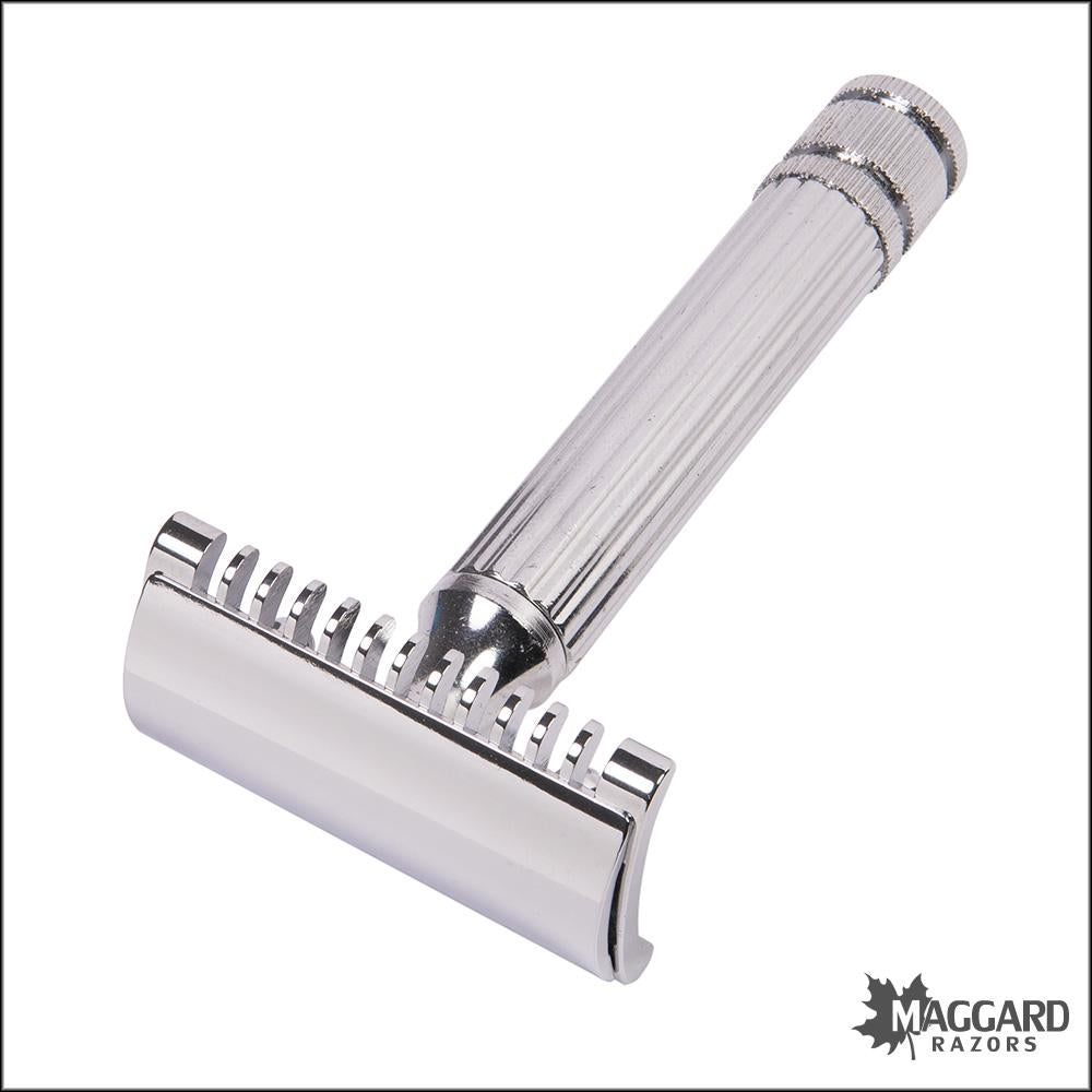 Fatip Classic Grande Open Comb Chrome Finish DE Safety Razor, #42107 ...