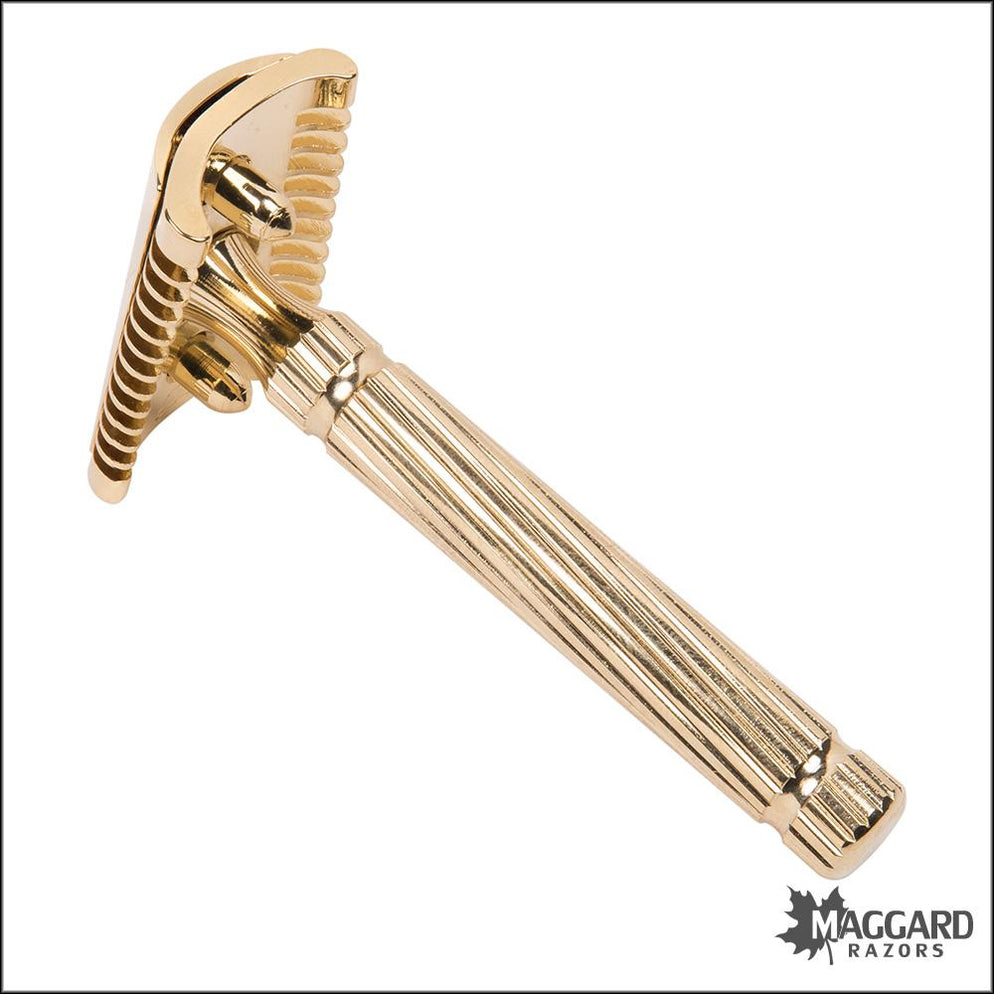 Fatip il Piccolo Storto Original Gold Slant, Open Comb DE Safety Razor ...