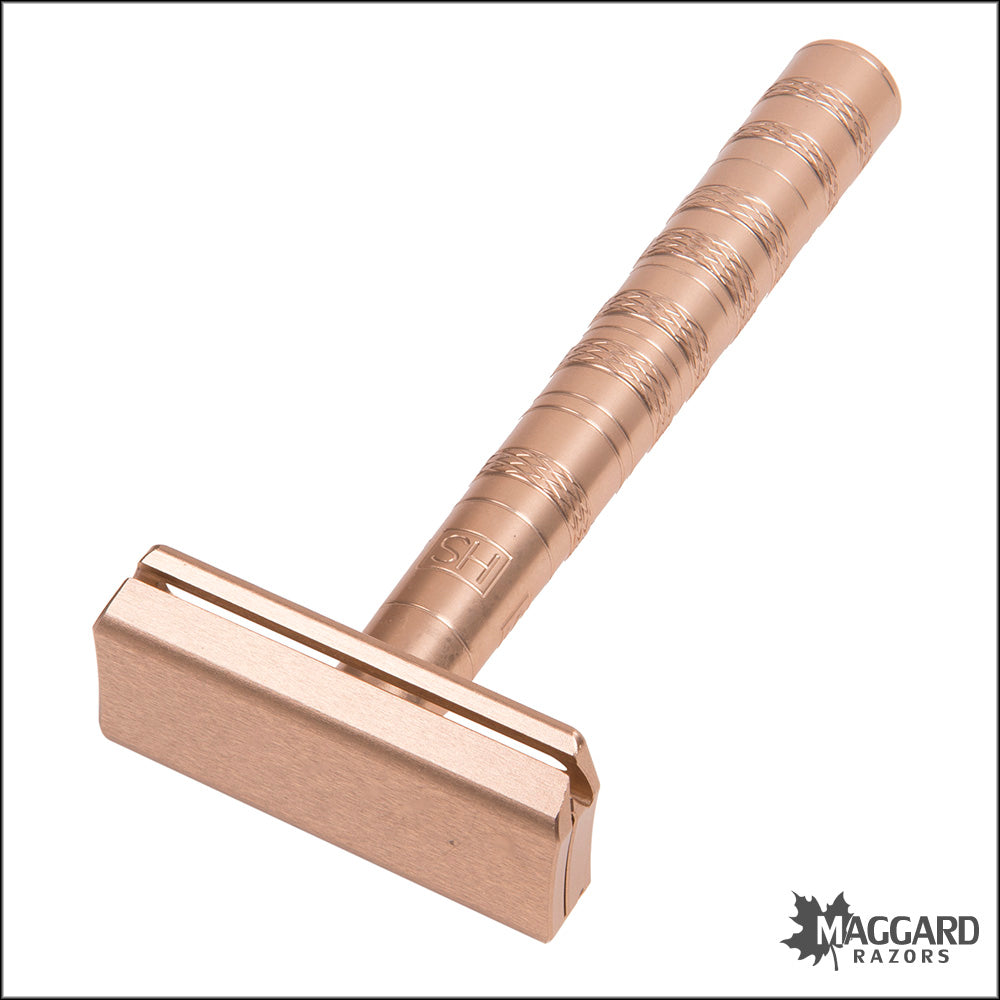 Henson Shaving AL13-M Copper Machined Aluminum DE Safety Razor, Medium ...