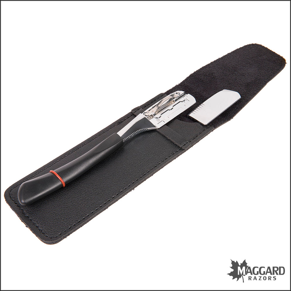 Shavette - Kamisori Style Shavette Black Handle (Injector or Half-DE B ...