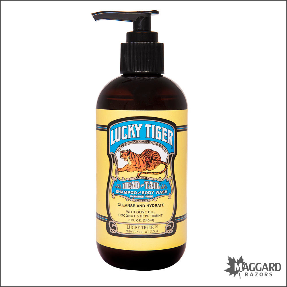 Lucky Tiger Head to Tail Shampoo and Body Wash, 8oz — Maggard Razors
