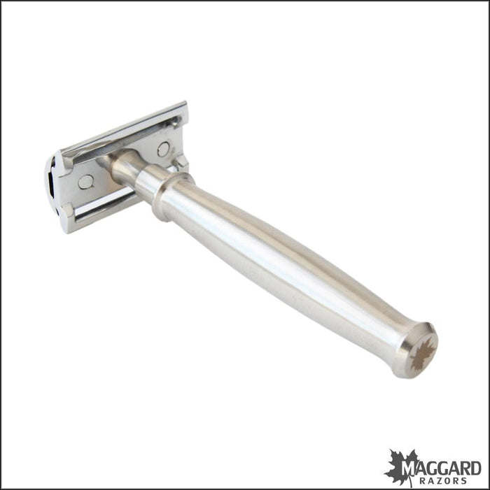 Maggard Razors DE Safety Razor MR9 Stainless Steel Handle
