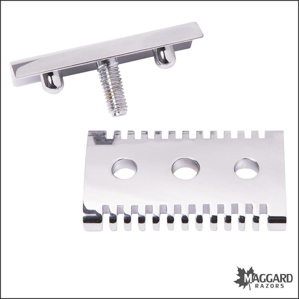 Maggard Razors V2 Chrome Open Comb DE Safety Razor Head