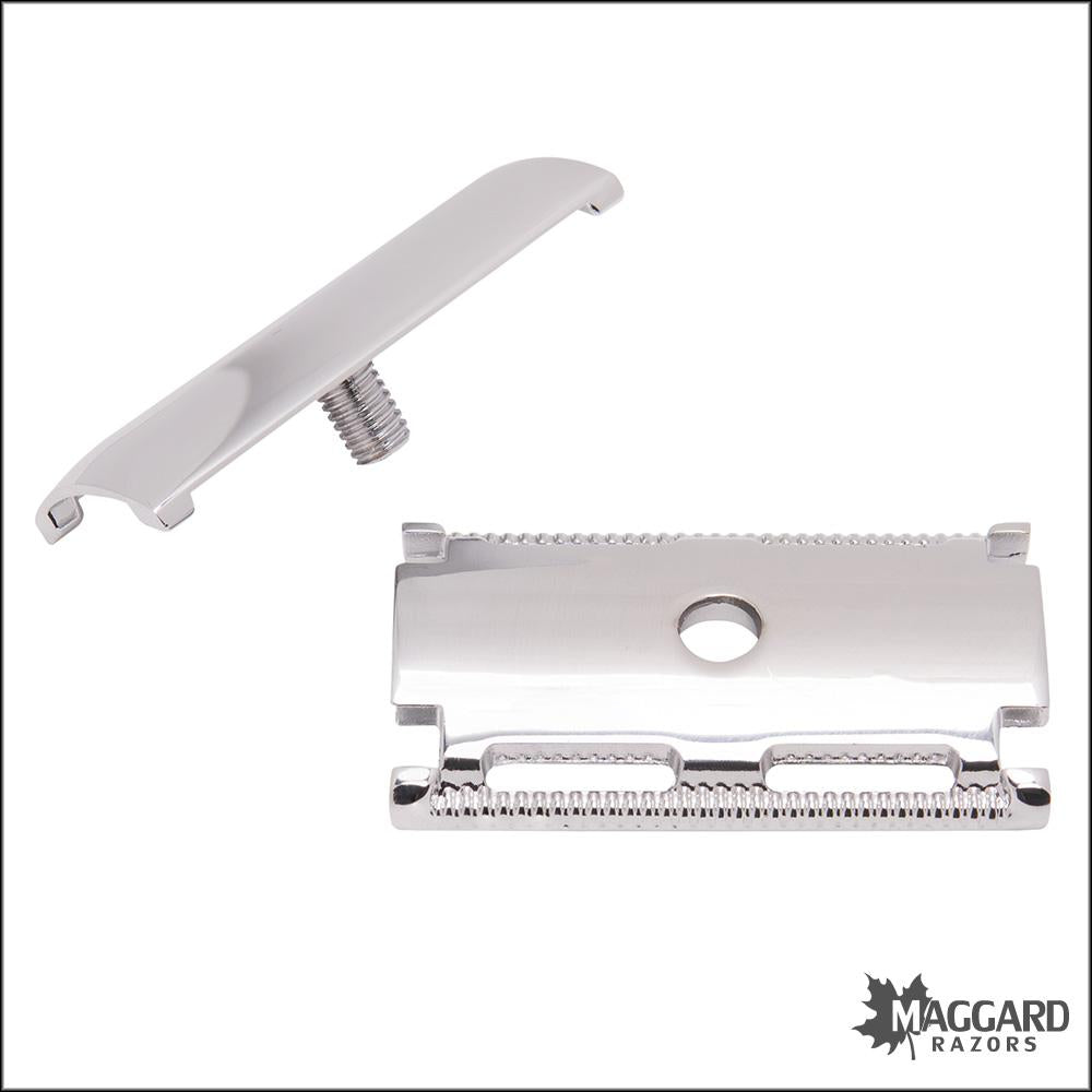 Maggard Razors Safety Razor Head V3M (Mild), Chrome Finish